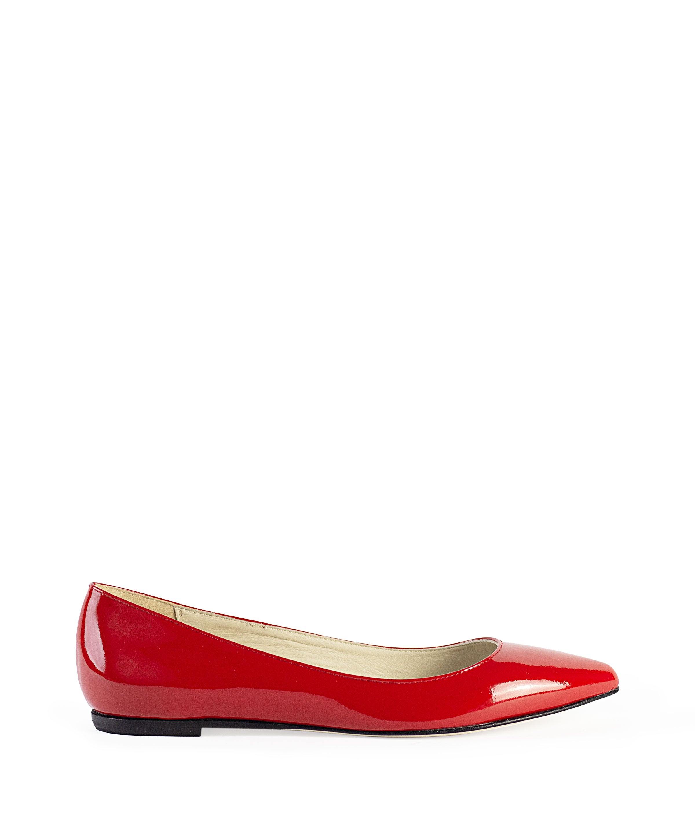 Red pointed women's ballet flats - L'Artigiano di Brera